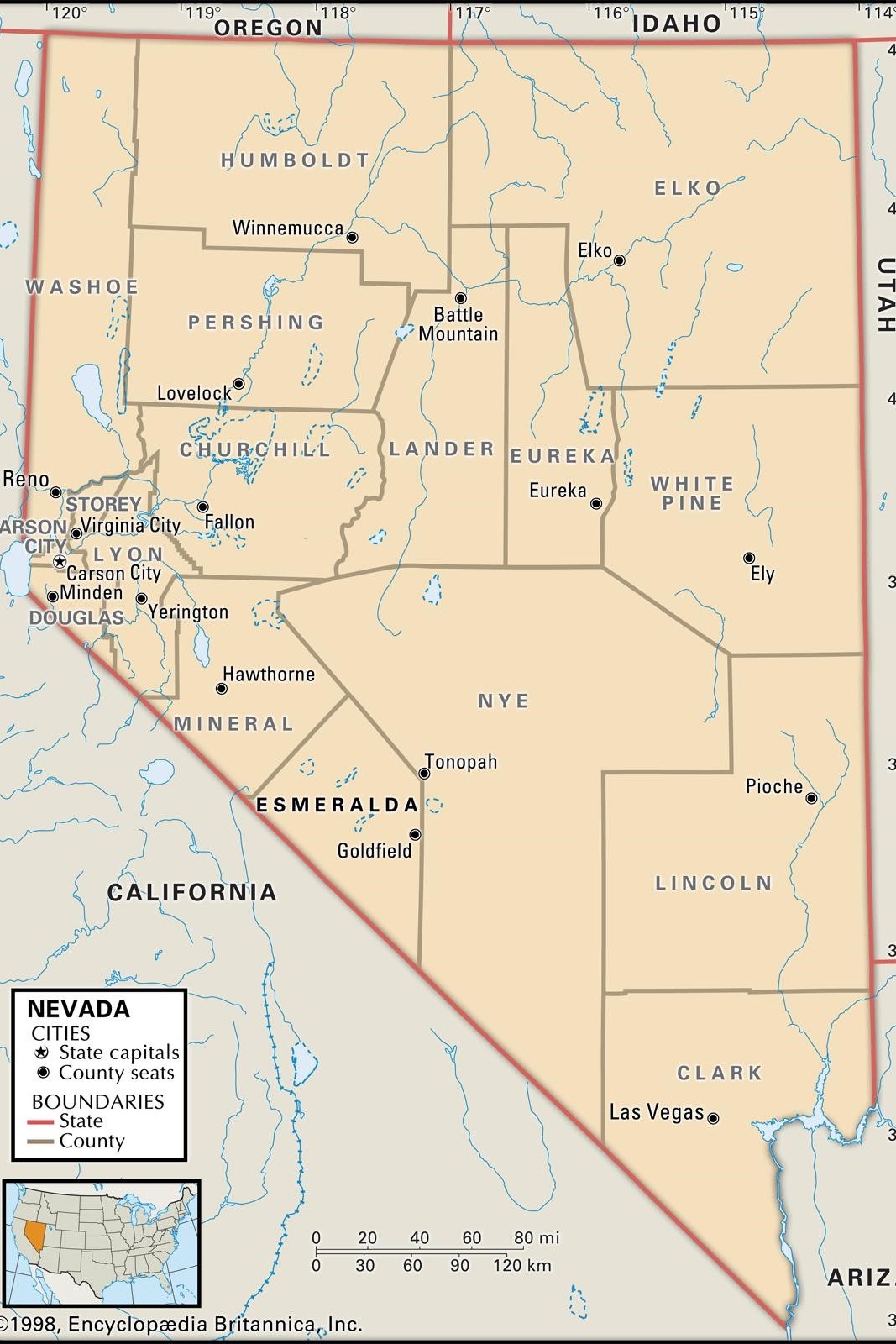 Nevada County Map